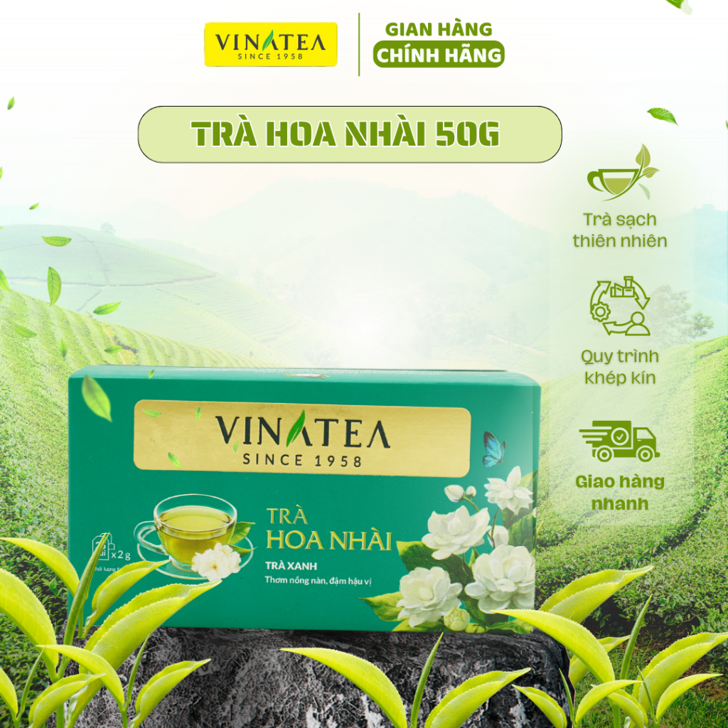 Trà Vinatea Hoa Nhài túi lọc 50g | Shopee Việt Nam