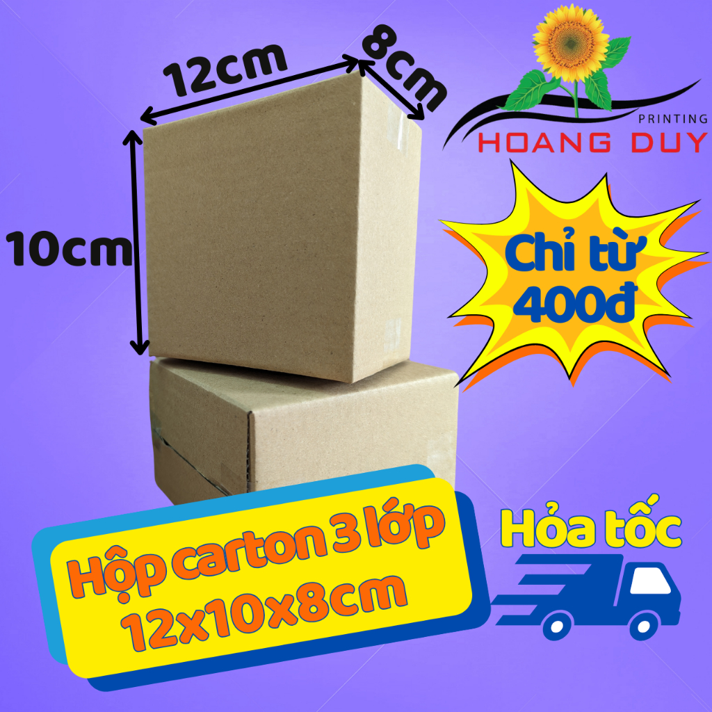 Combo 100 hộp carton đóng hàng 12x10x8 | Shopee Việt Nam