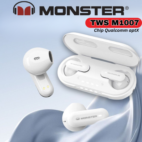Tai nghe TWS M1007 hãng Monster SuperSlim AirLink - chip Qualcomm aptX ...
