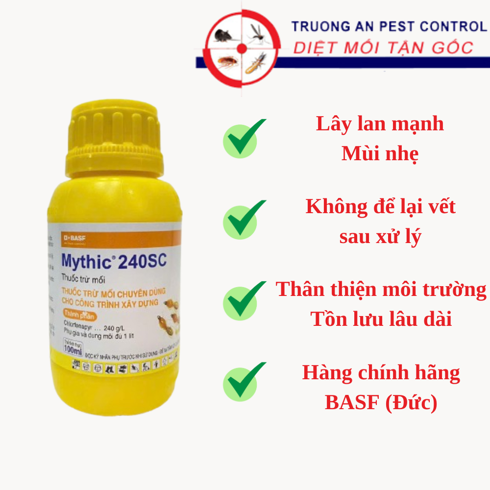 Thuốc diệt mối MYTHIC 240SC, mùi nhẹ, lây lan mạnh, bảo vệ lâu dài, sản ...