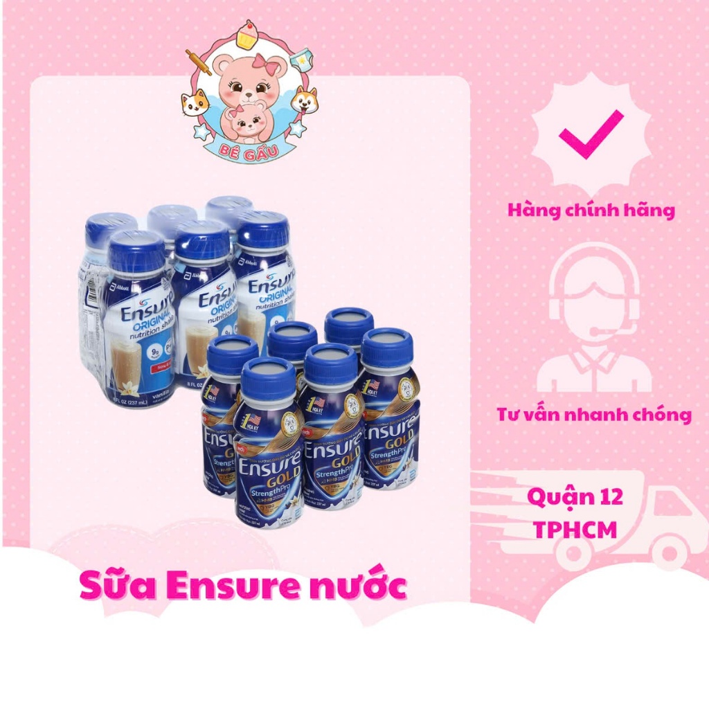 Ensure nước GOLD/ VANI 237ml lốc 6 chai | Shopee Việt Nam