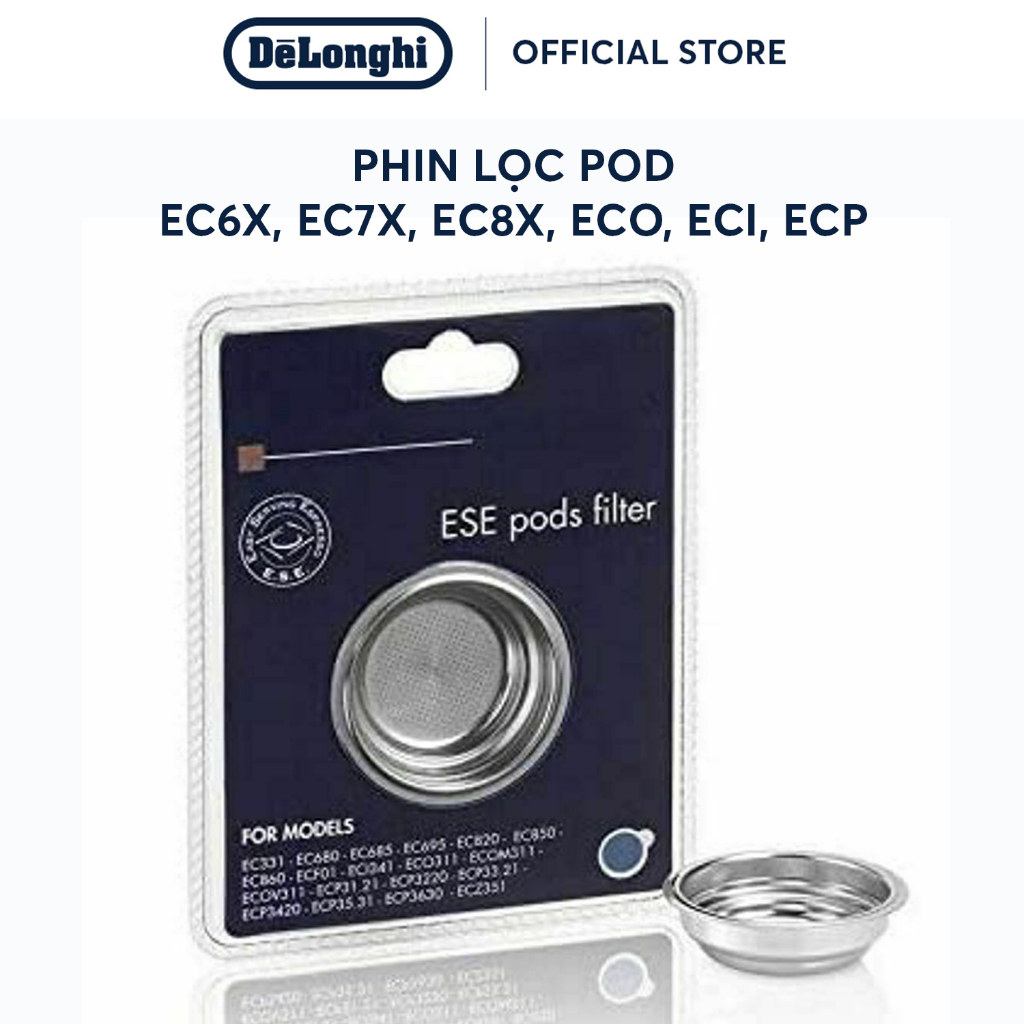 Phin lọc Pod cho máy pha DeLonghi EC6xx, EC7xx, EC8xx, ECO, ECI, ECP | Shopee Việt Nam