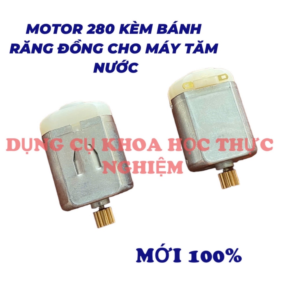 Động cơ motor máy tăm nước mã 280 gắn sẵn bánh răng đồng 10 răng rất ...