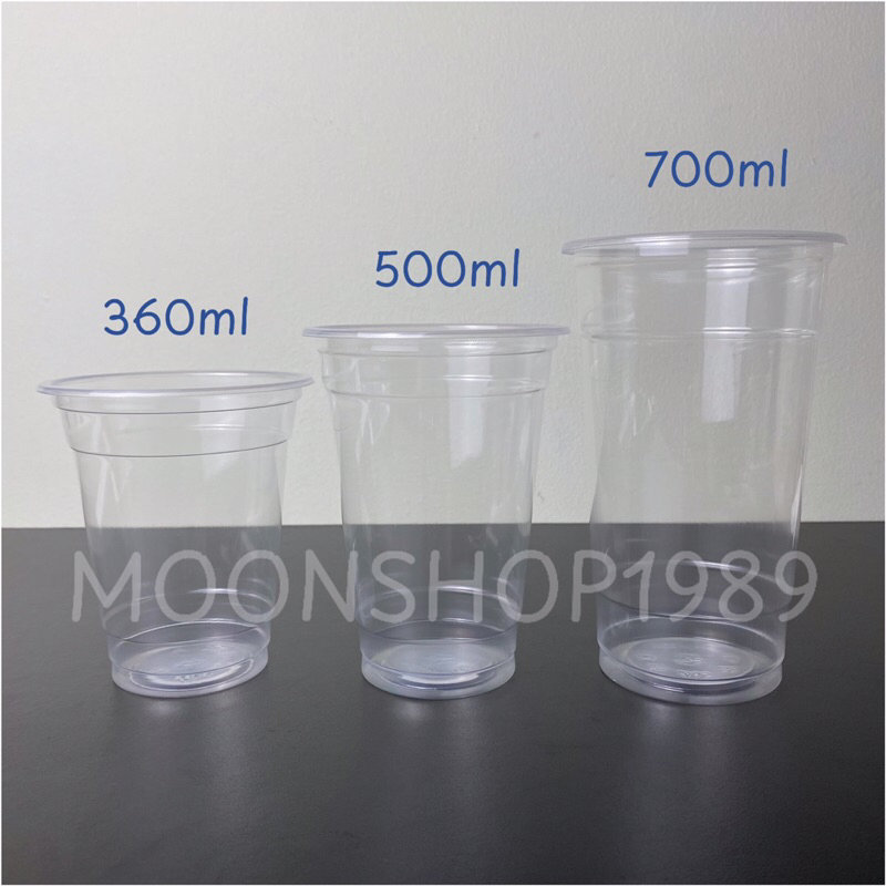 Combo 50 ly nhựa đáy bằng cao cấp 360ml/500ml/700ml không nắp ( miệng nắp fi 95mm) | Shopee Việt Nam