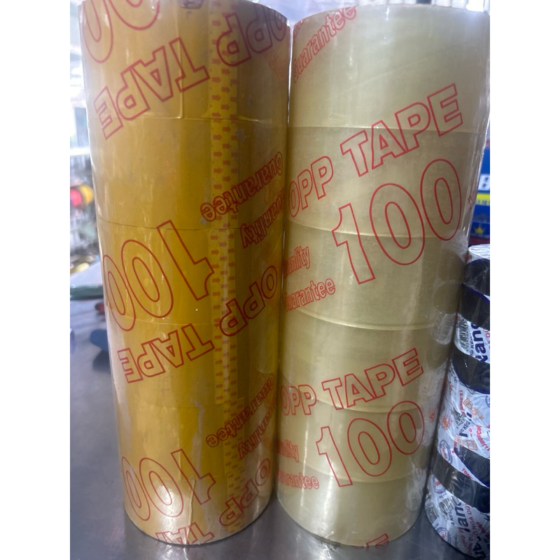 Băng keo trong và đục 100 yard ( 1 cây 6 cuộn ) 1kg /cây tốt | Shopee Việt Nam
