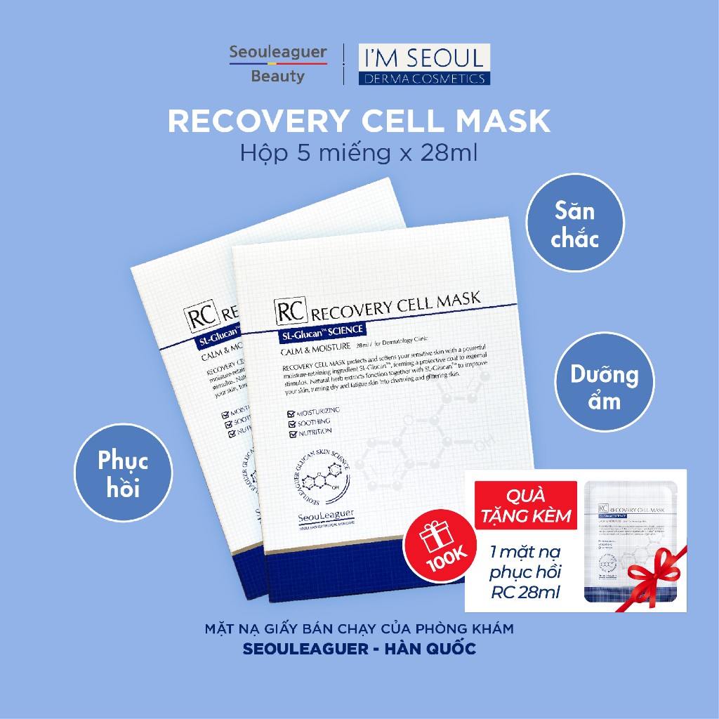 Mặt nạ giấy dưỡng ẩm phục hồi RC – Recovery Cell Mask Hàn Quốc hộp 5 ...