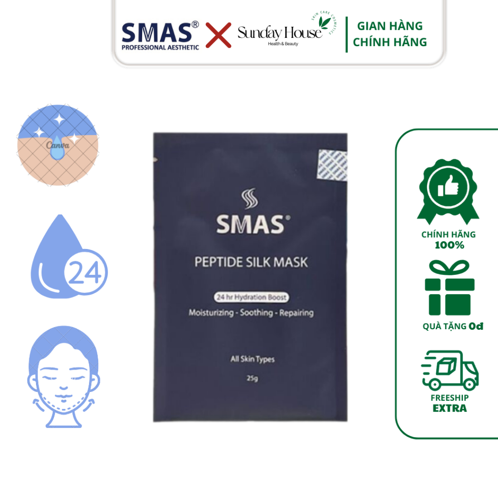 Mặt Nạ Dưỡng Và Phục Hồi SMAS PEPTIDE MASK 24H phục hồi da giúp dưỡng ...