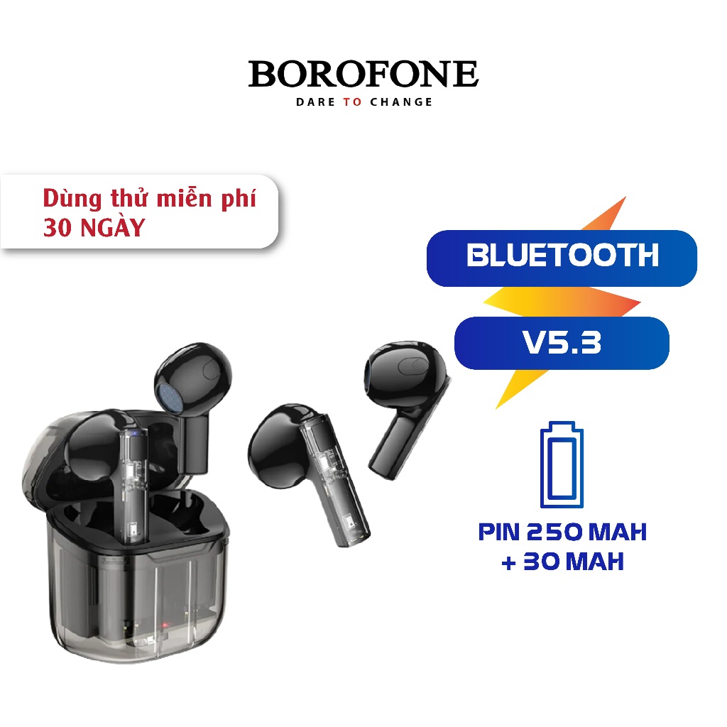 Tai nghe bluetooth BOROFONE BW23 TWS,kết nối không dây với điện thoại tích hợp mic đàm thoại ...