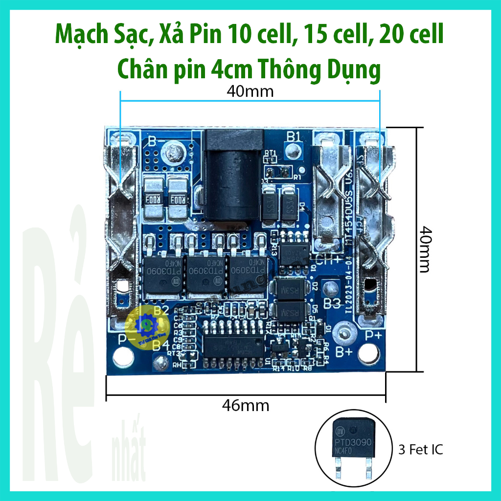 Mạch Sạc Và Bảo Vệ Pin 10 Cell, 15 Cell, 20 Cell Makita Hoặc Các Hãng ...