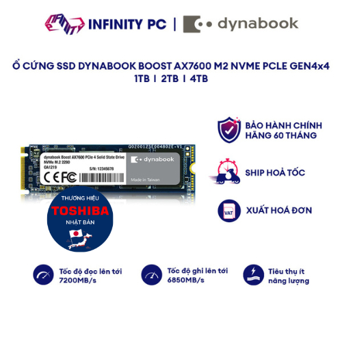 Ổ cứng SSD Dynabook Boost (Toshiba) AX7600 M2 NVMe PCle Gen4x4 dung lượng 1TB/2TB/4TB | HÀNG ...