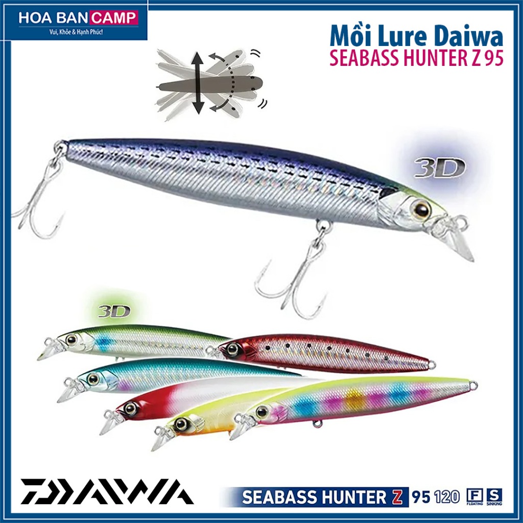 Mồi Lure Daiwa Seabass Hunter Z 95 | 95mm | Shopee Việt Nam