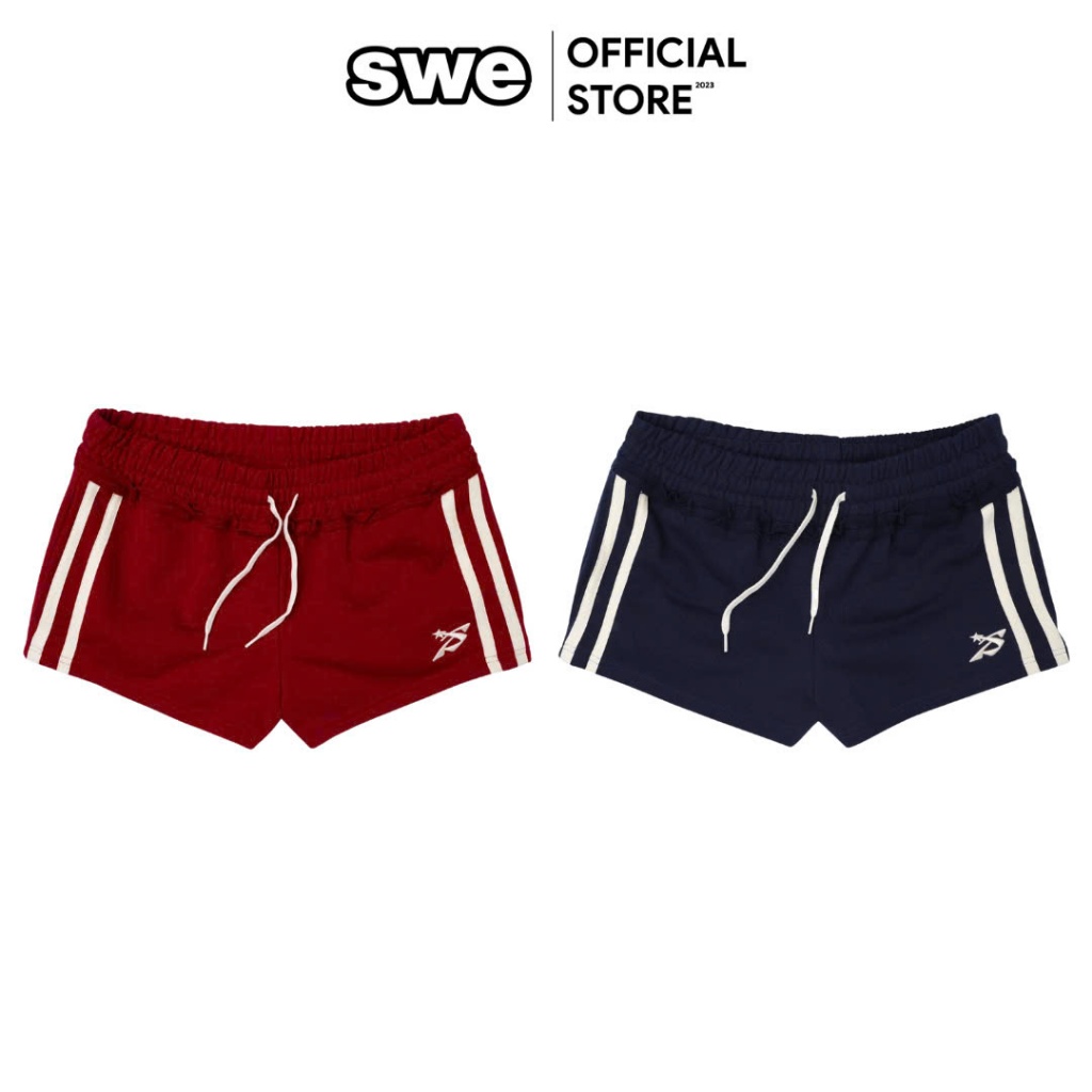 Quần Short Nữ Thể Thao Local Brand SWE 2BAR SHORTS - Đỏ/Xanh | Shopee ...