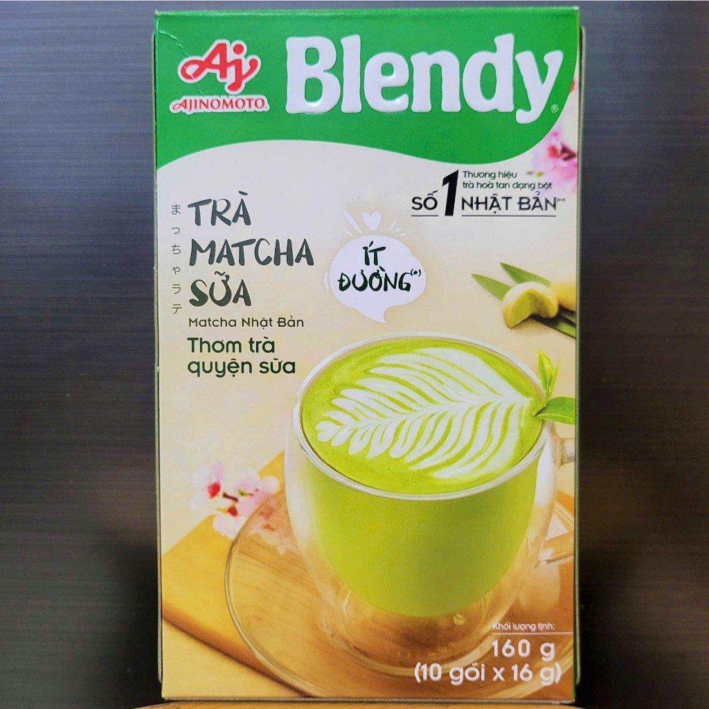 BLENDY - Hộp XANH LÁ 160g - TRÀ MATCHA SỮA HÒA TAN AJINOMOTO Matcha ...