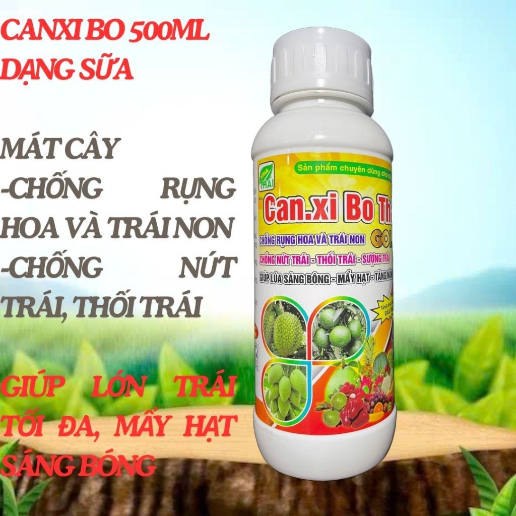 CANXI BO DẠNG SỮA 500ML MÁT CÂY, CHỐNG RỤNG TRÁI, THỐI TRÁI, NỨT TRÁI ...
