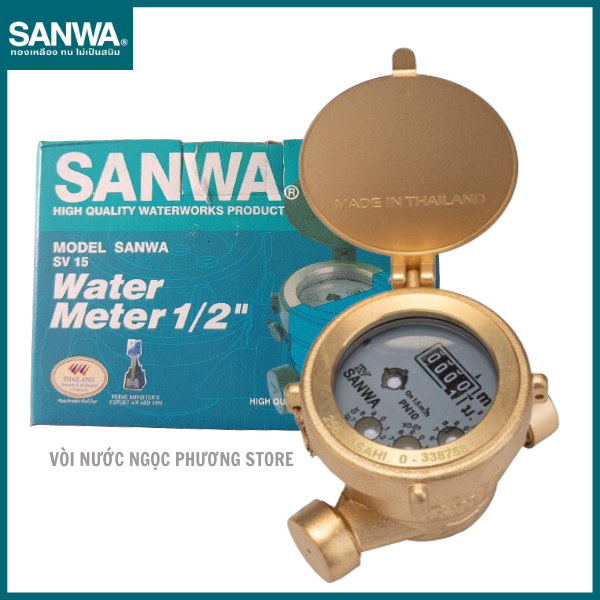 [SANWA THÁI LAN] Đồng hồ nước lạnh Sanwa Thái Lan chính hãng (Có kiểm định) Phi 21mm(1/2") SV15 ...