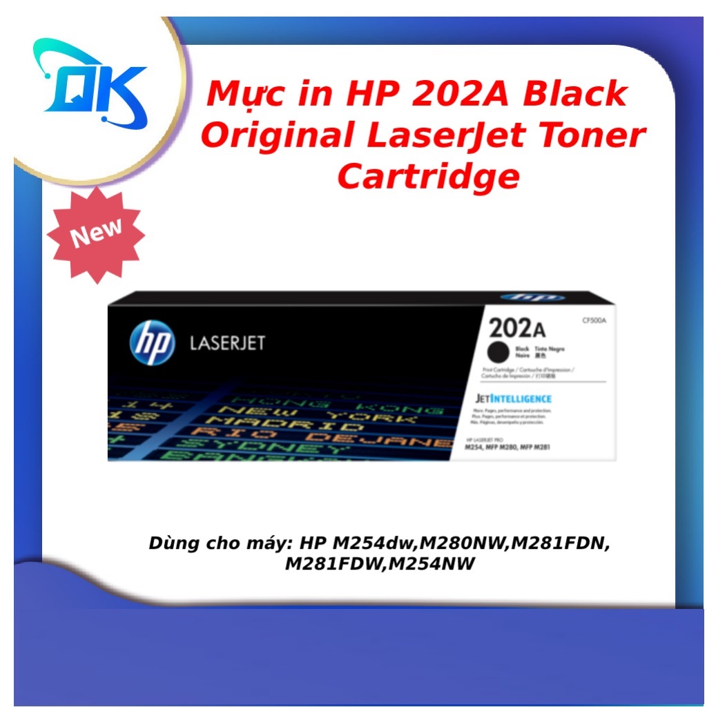 Mực in HP 202A Black Original LaserJet Toner Cartridge(CF500A) - dùng cho máy in HP Color M254 ...