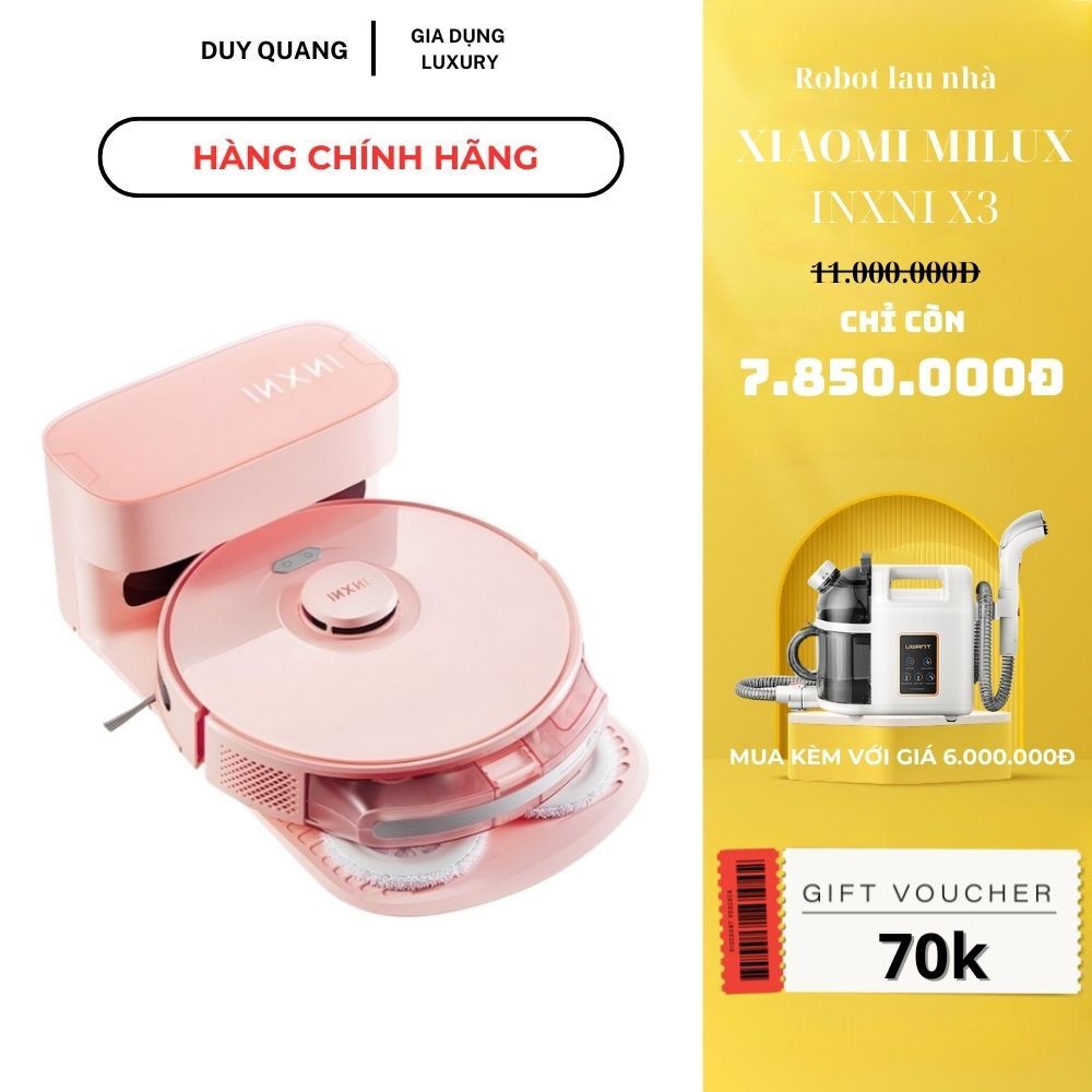 Robot hút bụi lau nhà Xiaomi Milux INXNI X3 bản quốc tế, điều khiển tiếng Việt bảo hành chính ...