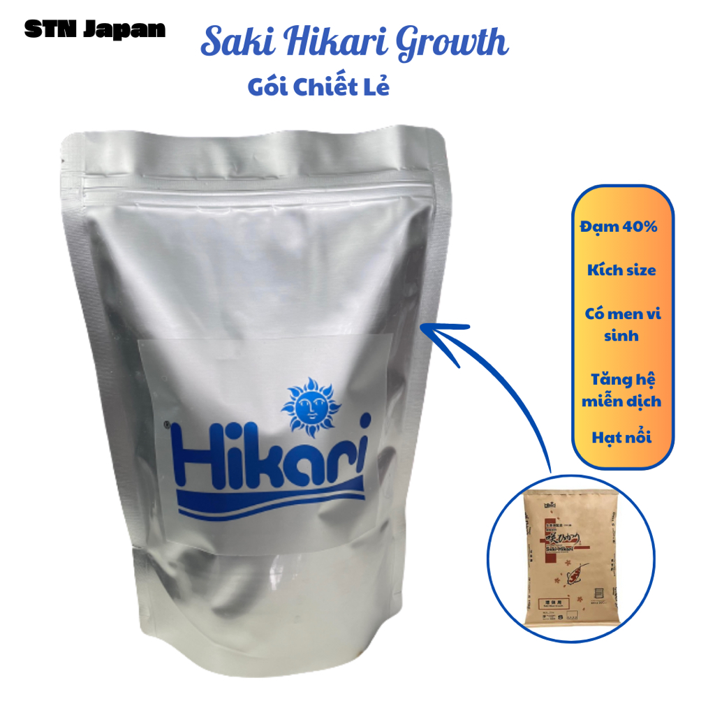 Cám cá koi siêu tăng trưởng Saki Hikari Growth S 1kg 200g | Shopee Việt Nam