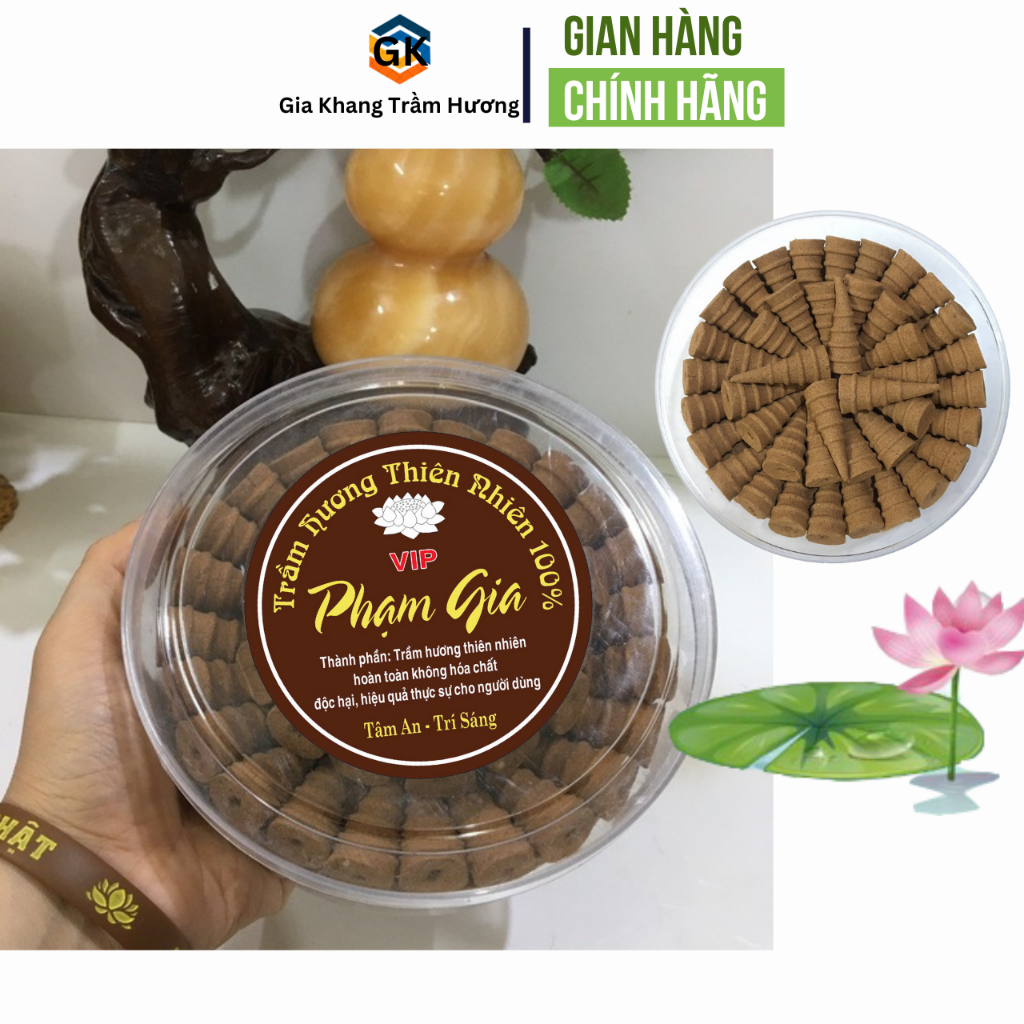 Nhang nụ trầm hương xông nhà Gia Khang Trầm Hương Hộp 72 viên nhiều mùi lựa chọn thơm chuẩn loại ...