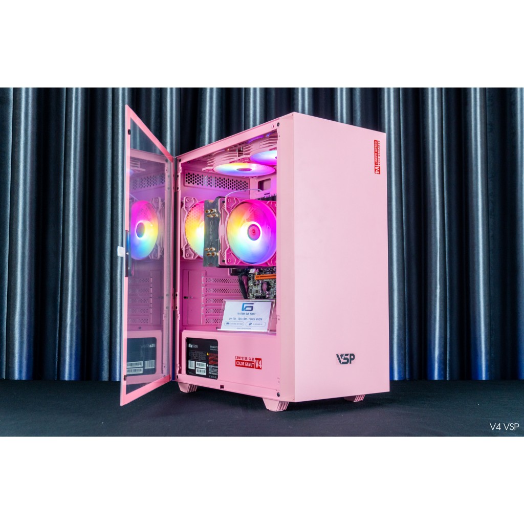 VỎ Case VSP Mid Tower V4 - 4 màu (Hồng, Xanh, Trắng và Đen) chưa bao ...
