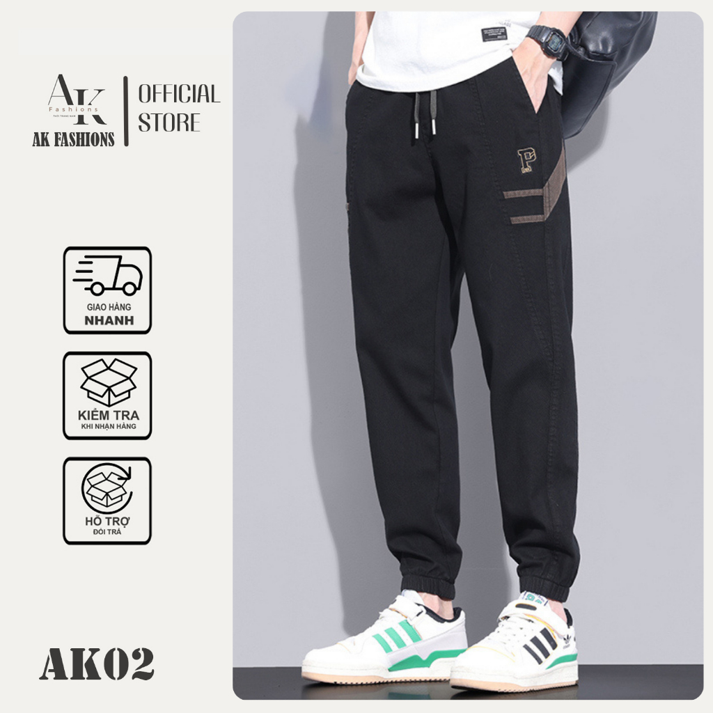 Quần Jogger Nam AK FASHIONS Chất Kaki Cao Cấp Chun Bo Gấu Trẻ Trung ...