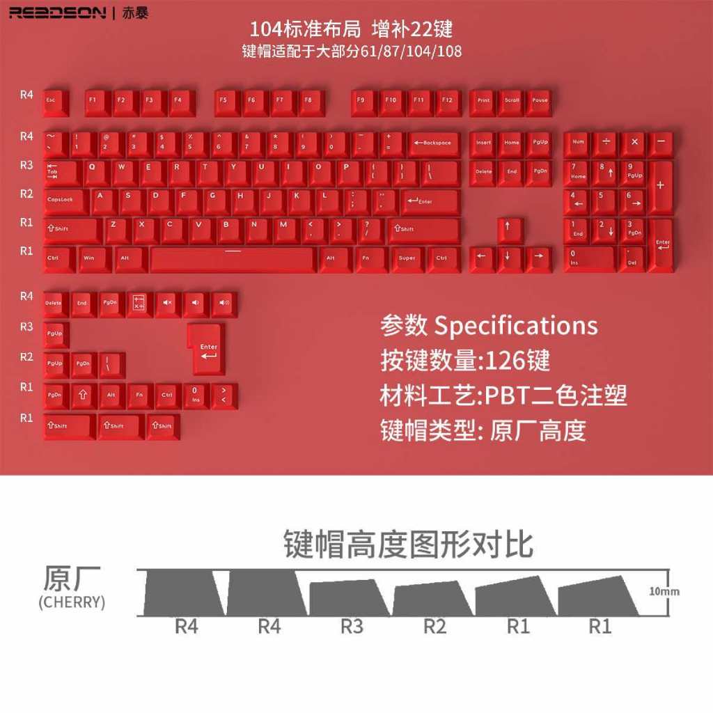 Keycap White On Red | Nhựa PBT | Double-Shot | Shopee Việt Nam
