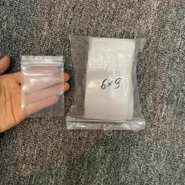 100 túi zip nhỏ loại dày size 6cm x 9cm, túi zip mini, bì zip trong ...