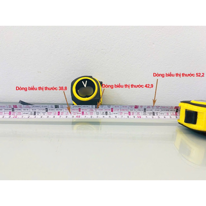 THƯỚC LỖ BAN 3 TRONG 1: THƯỚC 52,2-42,9-38,8 ĐO CỔNG-CỬA-DƯƠNG TRẠCH-ÂM ...