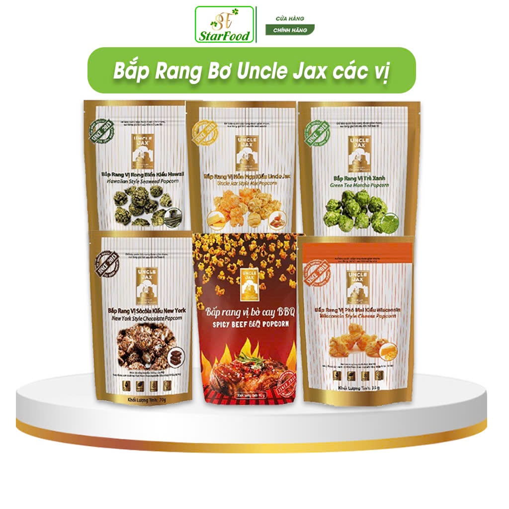 Bắp rang bơ Uncle Jax đủ các vị | Shopee Việt Nam