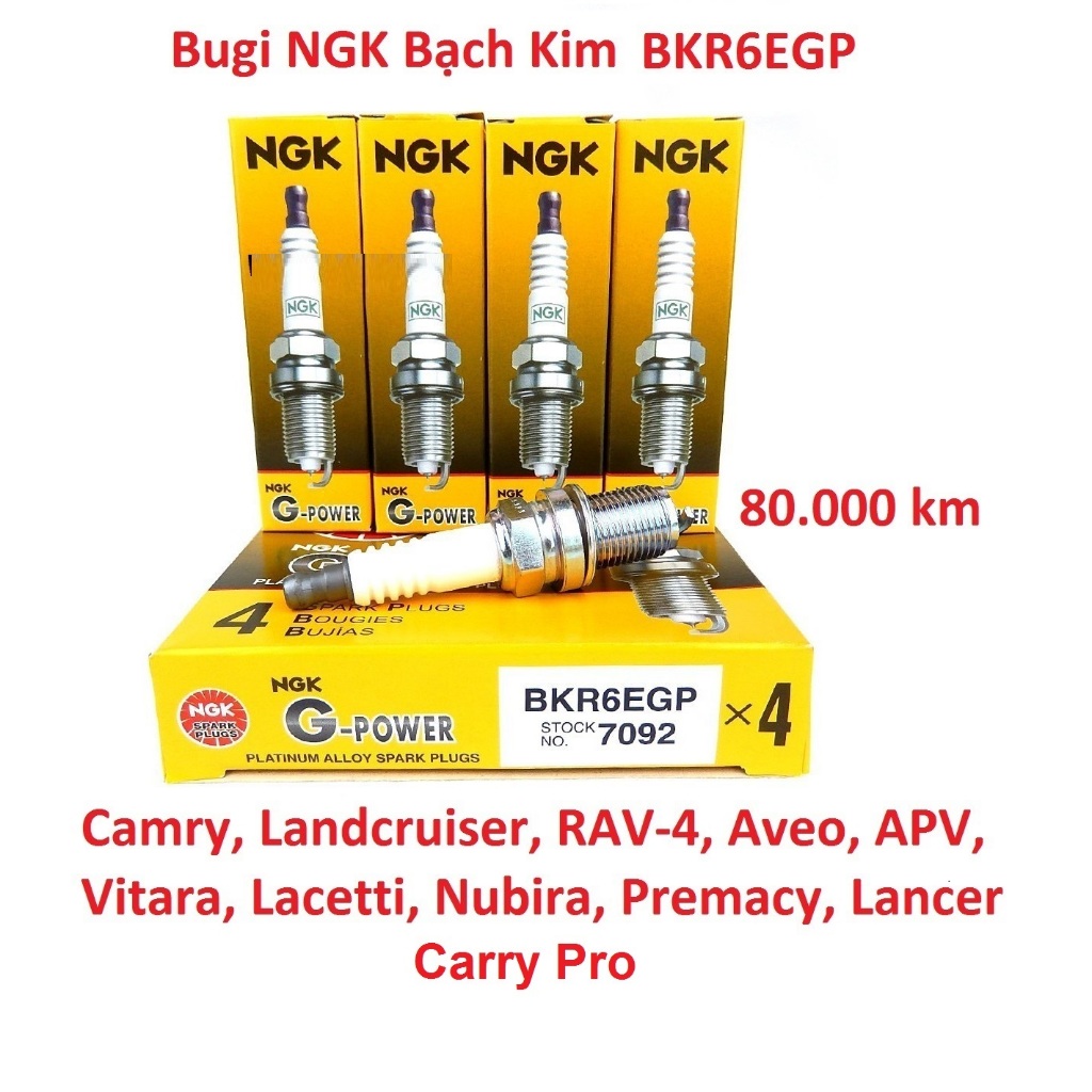 (BH 12 tháng) (BPR5EGP) Bugi NGK bạch kim Platinum ~80.000 km dùng cho ...