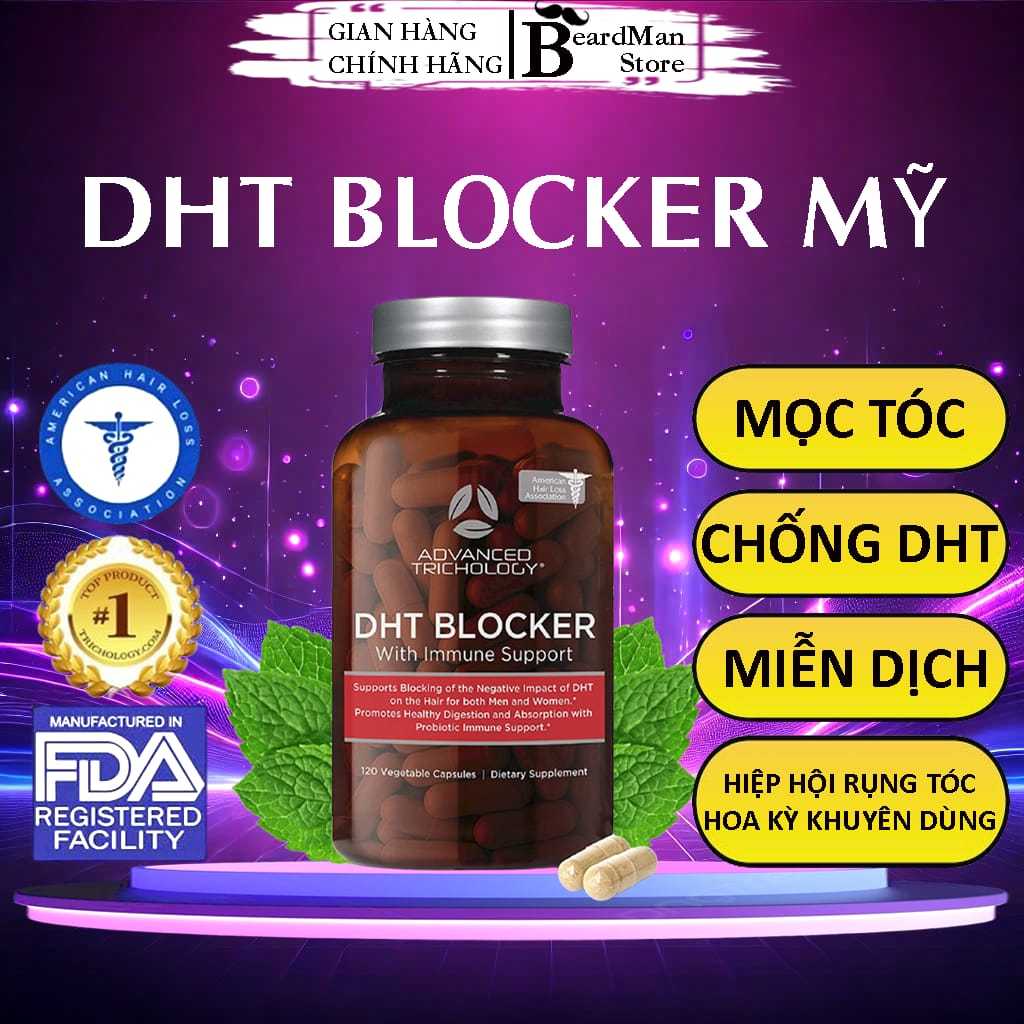 DHT Blocker Advanced Hỗ Trợ Mọc Tóc - Ngăn Rụng - Giảm Nhờn Da Đầu ...