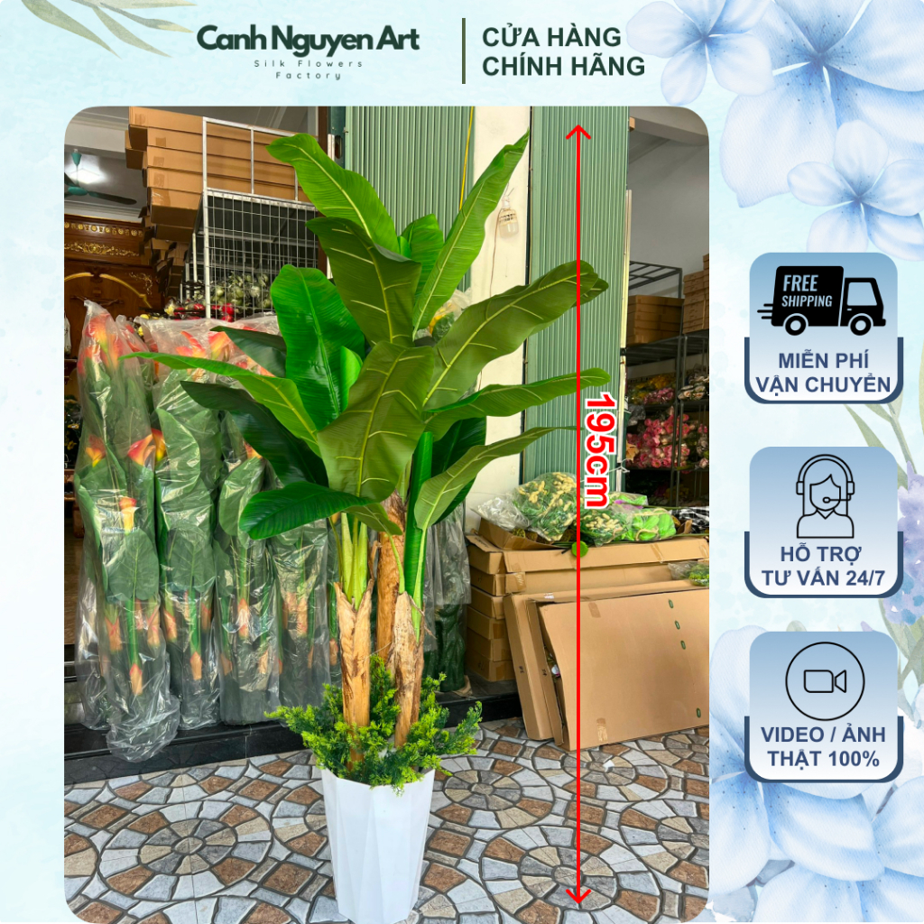 Cây chuối giả, cao 1m9 (bao gồm 3 cây, cây cao nhất là 1m9) | Cây giả ...