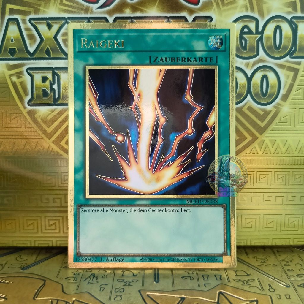 Raigeki – MGED-DE/EN038 – Premium Gold Rare [Thẻ bài Yugioh] | Shopee ...