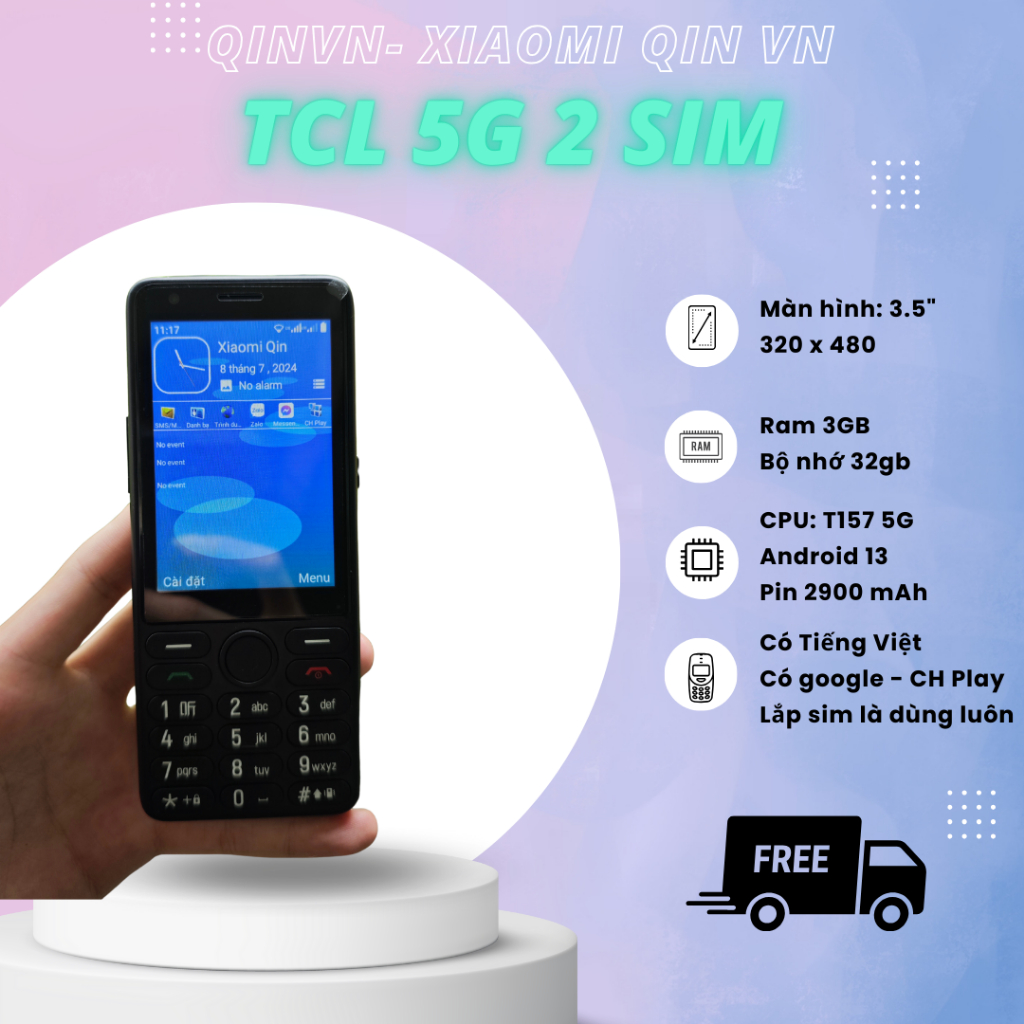 TCL 5G 2 sim - T508n bản CH Play - google services đầy đủ - điện thoại bàn phím cấu hình khủng ...