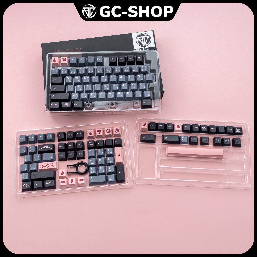 Keycap JTK Night Sakura Clone 130 nút nhựa PBT Cherry Profile | Shopee ...