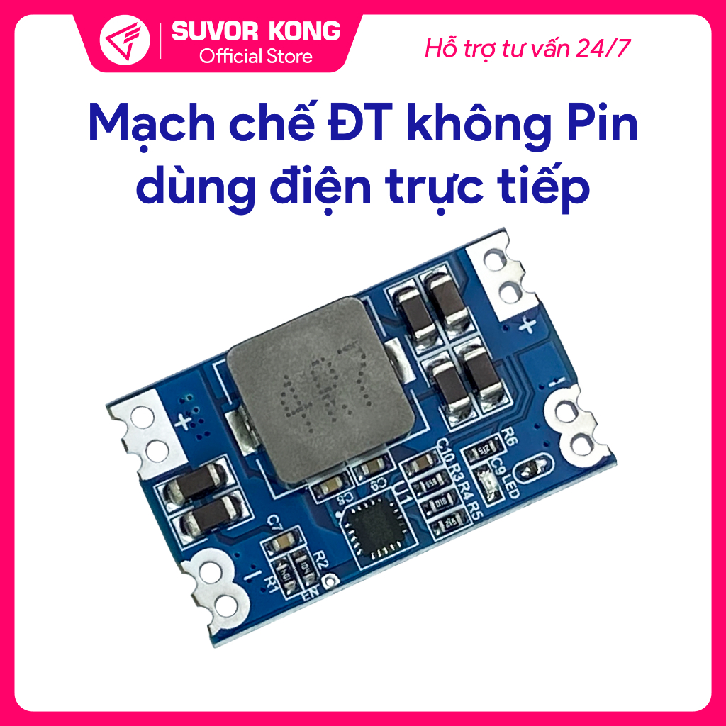 Mạch Mini 560 Ver 4.35V chế ĐT không cần Pin, dùng điện trực tiếp từ ...