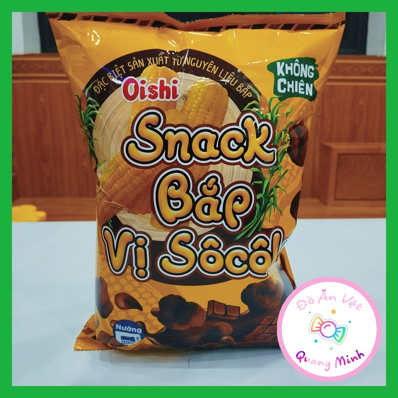 Bim bim Oishi Snack Bắp vị sô cô la gói siêu to khổng lồ 68 g giòn sụn thơm ngon, đồ ăn vặt hot ...