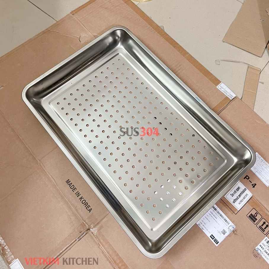 Khay inox hấp có lỗ 40 x 60 x 7 (cm) | Shopee Việt Nam
