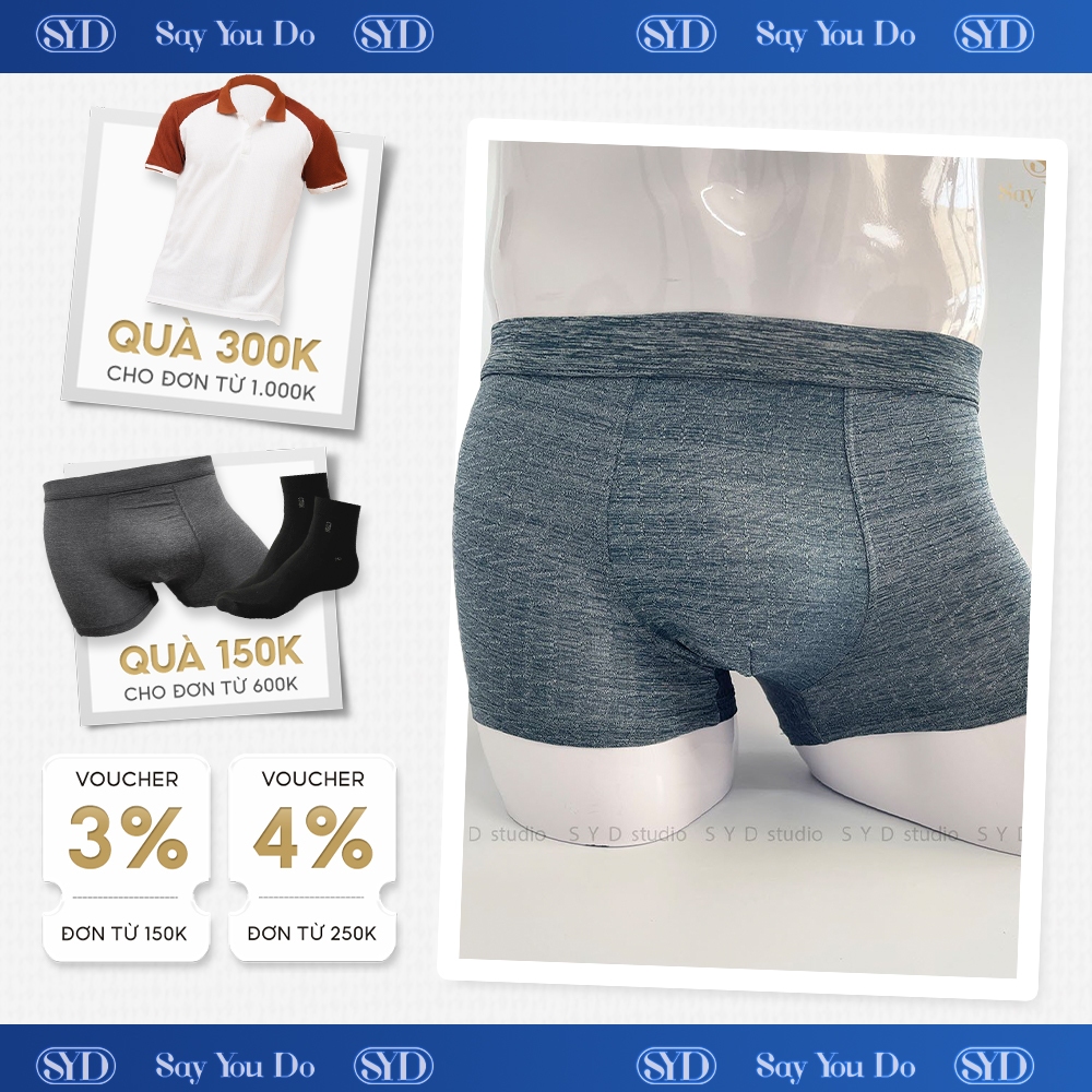 Quần lót Boxer nam vải thun lạnh COMPAC tự nhiên kháng khuẩn ,khử mùi ...