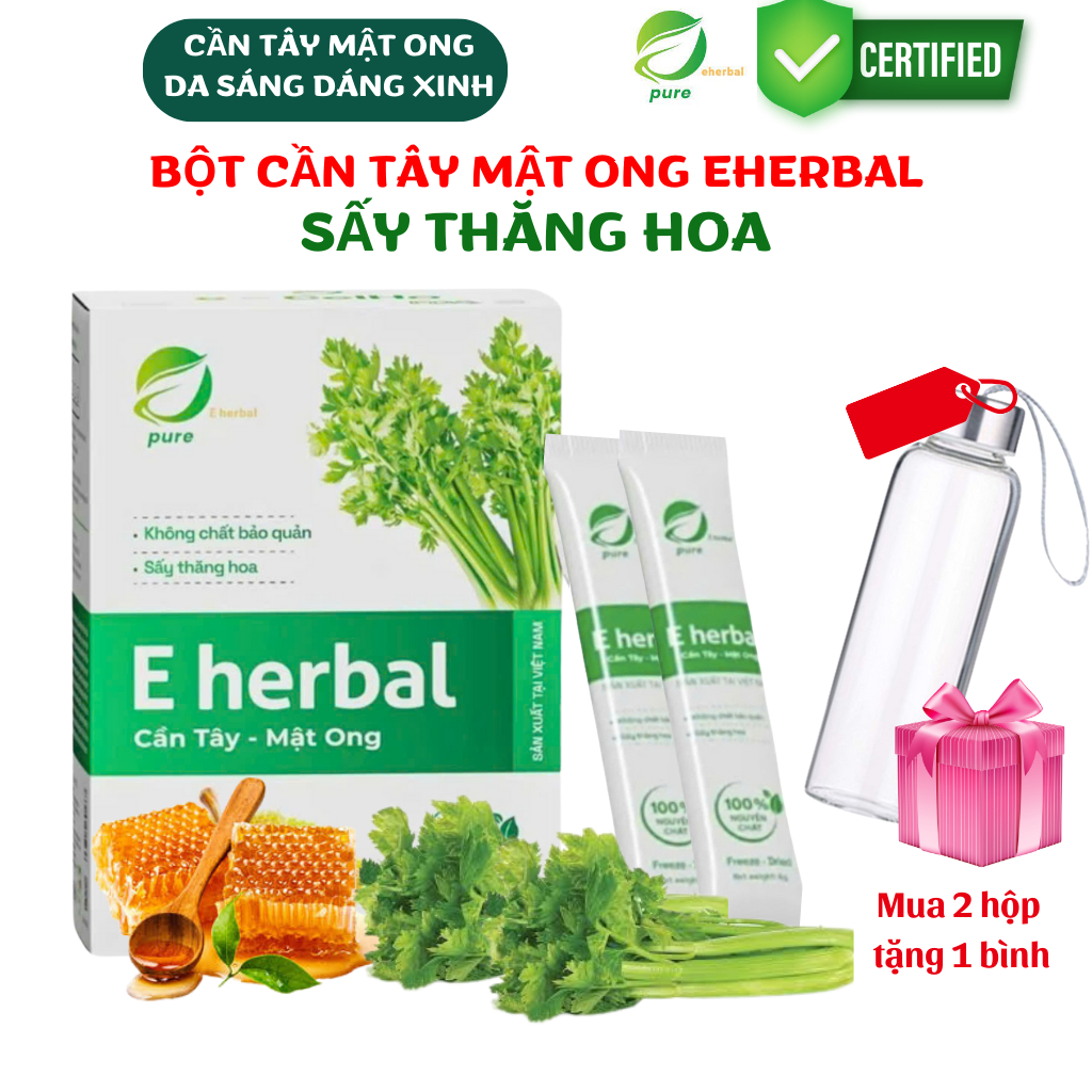 Bột Cần Tây Mật Ong hữu cơ Sấy Thăng Hoa Eherbal nguyên chất 100% - Hộp ...