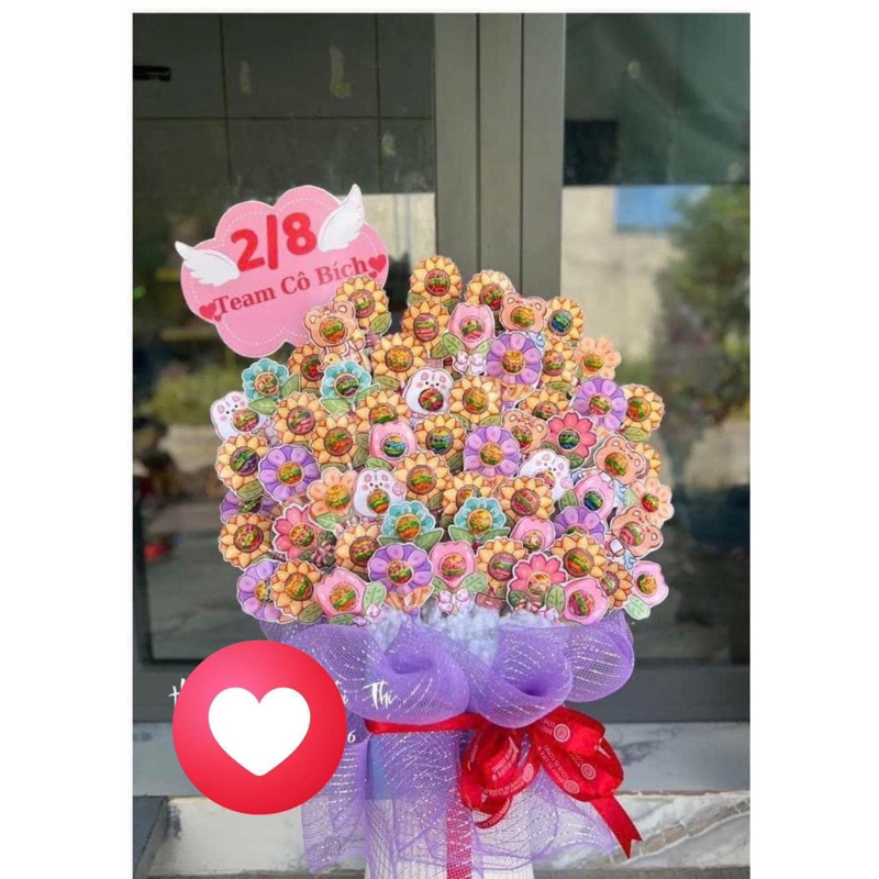 [set 50c] sticker giấy cài kẹo mút siêu dễ thương hình hoa | Shopee ...
