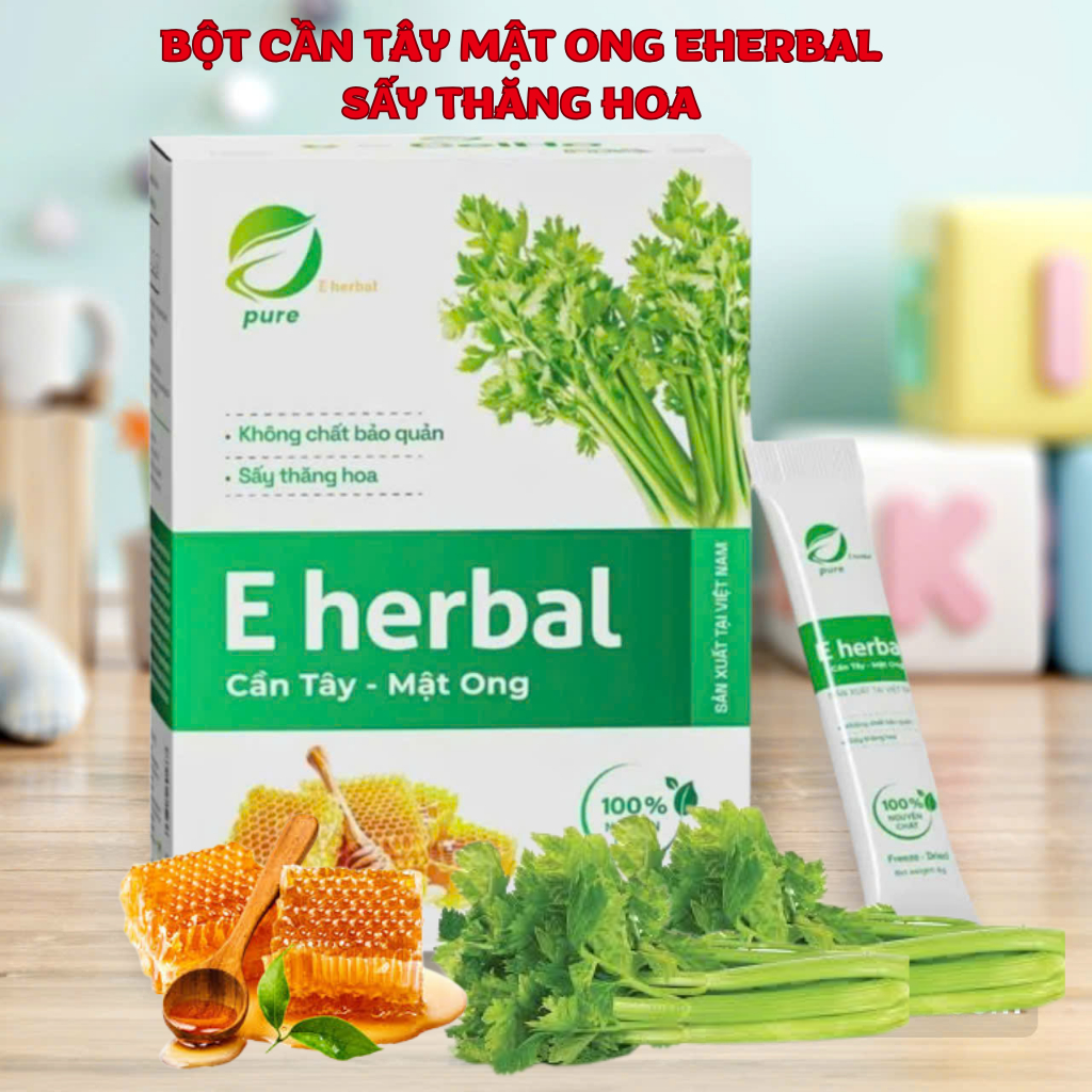 Bột Cần Tây Mật Ong Sấy Thăng Hoa Eherbal Hộp 15 gói tiện lợi | Shopee ...