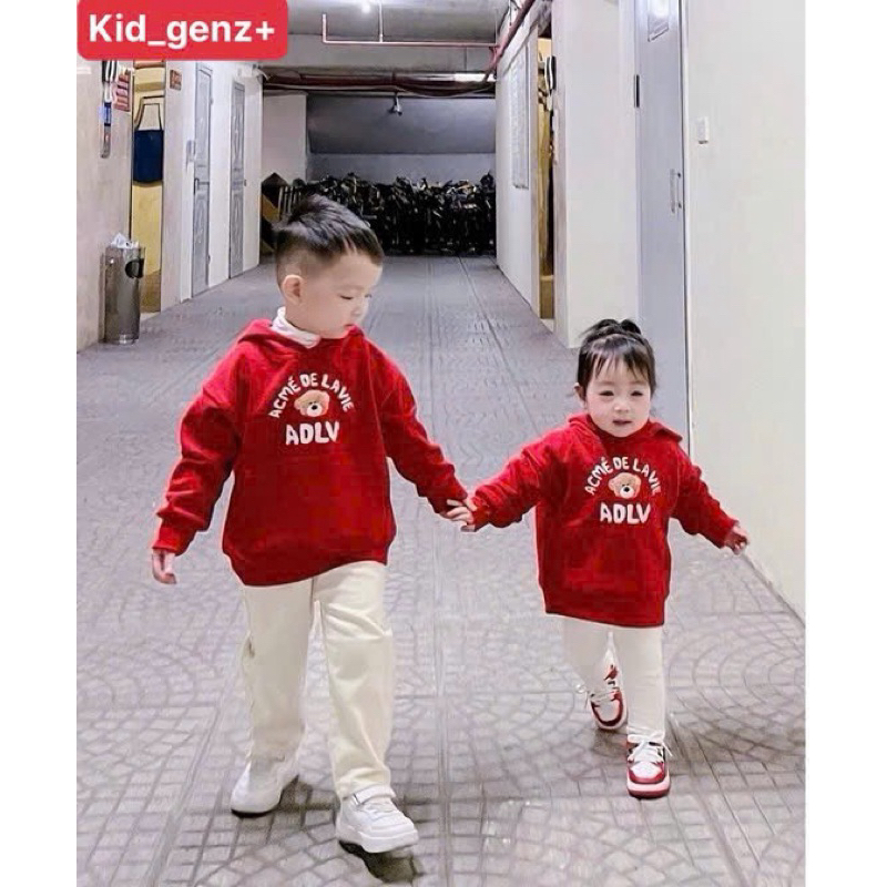 Áo hoodie gấu teddy cho bé ,áo nỉ có mũ trẻ em unisex , Kid_genZ ...