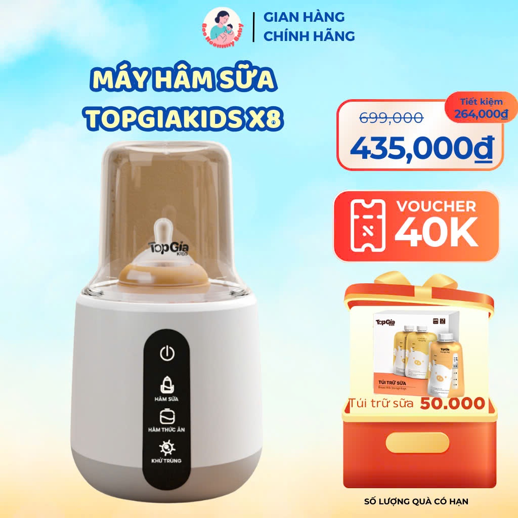 Máy hâm sữa và hấp thức ăn máy tiệt trùng đa chức năng TOPGIAKIDS X8 ...
