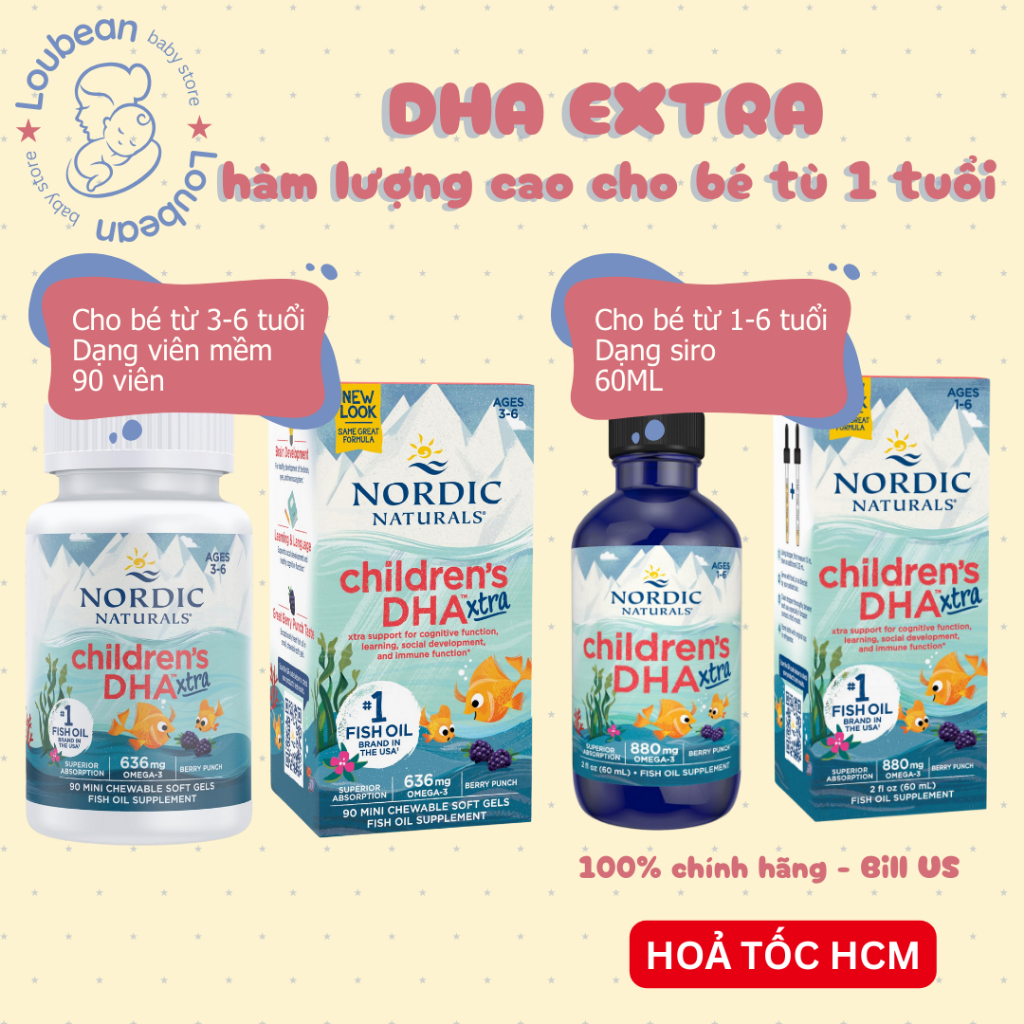 Date 10/2027 Mẫu mới nhất DHA Xtra Nordic Naturals Mỹ 60ml cho bé từ 1 ...