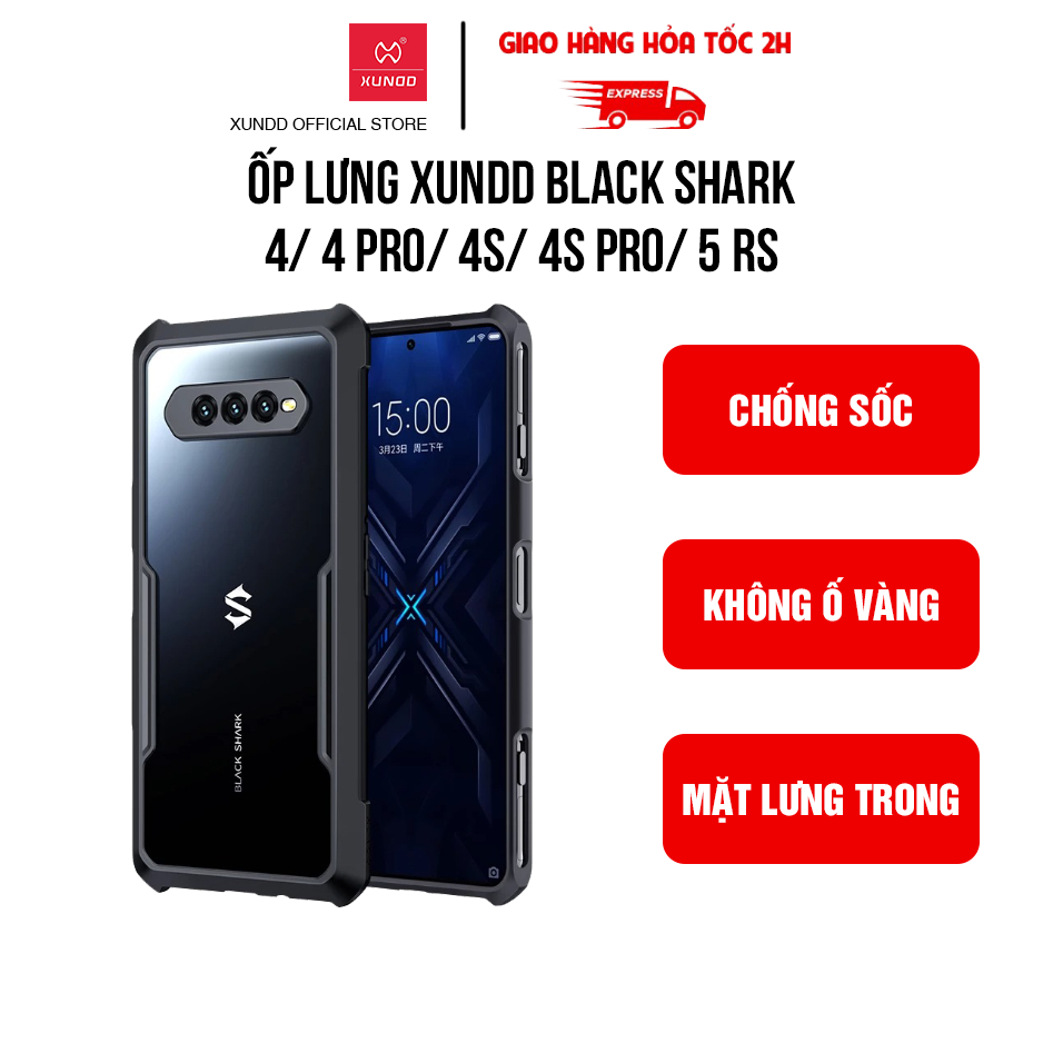 Ốp lưng XUNDD Black Shark 4 / 4 Pro / 4S / 4S Pro / 5 RS - Viền TPU, Chống sốc, Mặt lưng trong ...