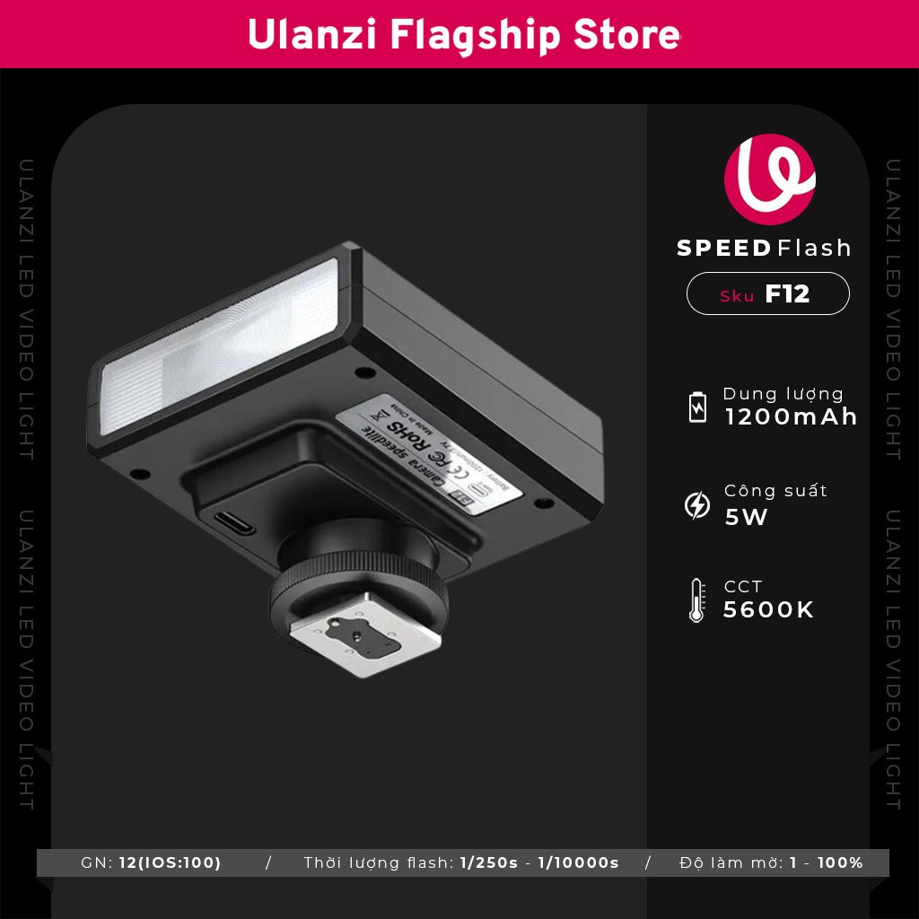 Ulanzi F12 - Đèn Flash GN12 mini Speedlite dành cho máy ảnh chính hãng ...