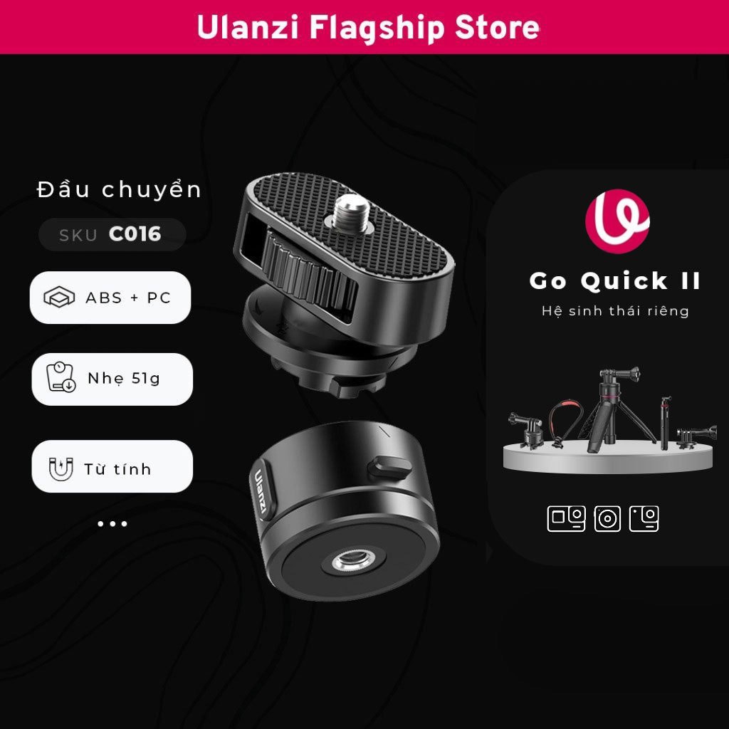 Ulanzi Go-Quick II Magnetic Quick Release 1/4" - Ngàm tháo lắp nhanh 1/ ...