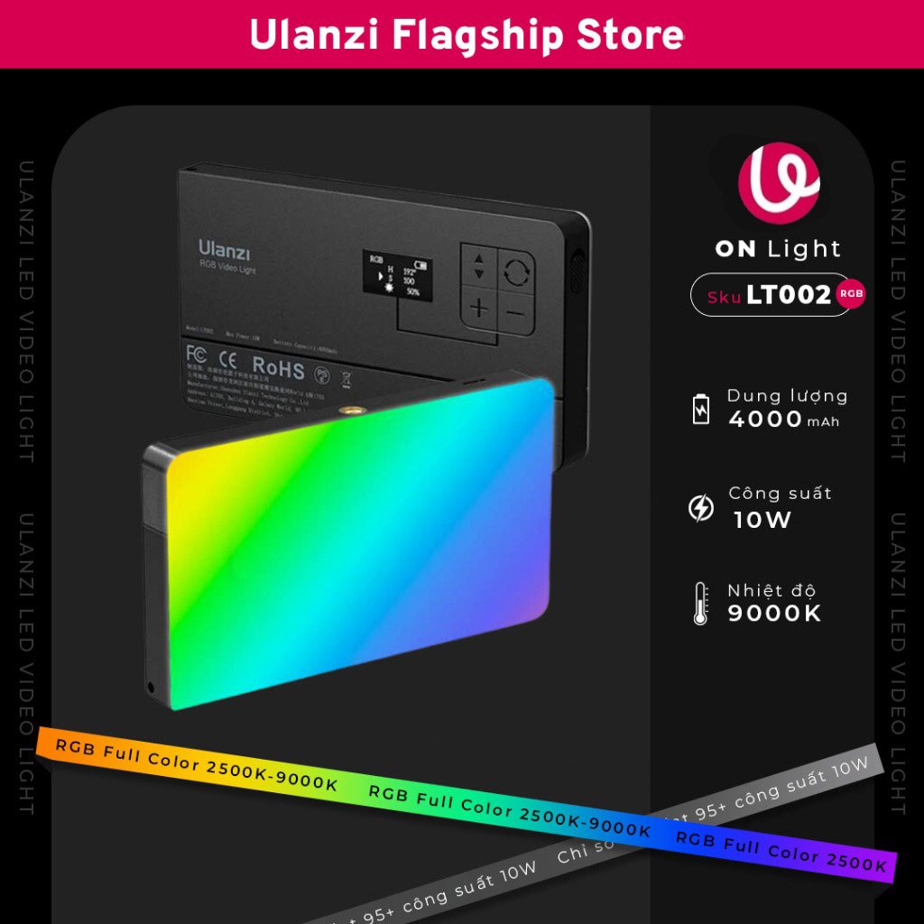 Ulanzi LT002 Đèn Led 7" RGB dung lượng pin 4000mah công suất 10W | Shopee Việt Nam