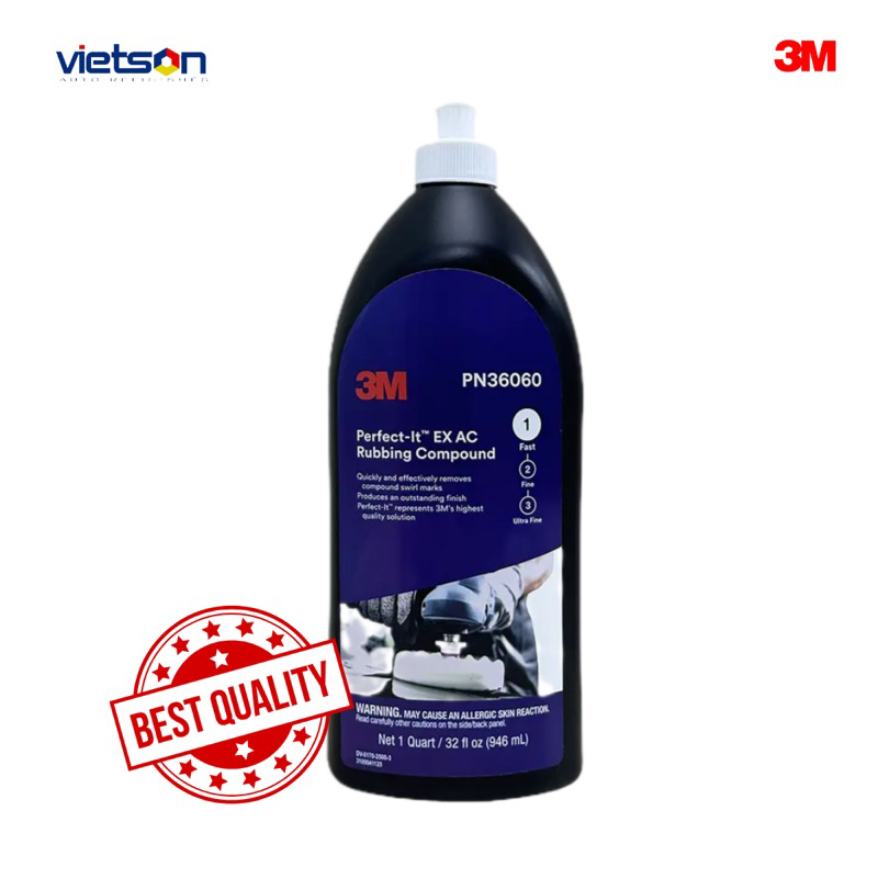 [Chính hãng 3M] DUNG DỊCH ĐÁNH BÓNG BƯỚC 1 - 3M PERFECT-IT EX RUBBING COMPOUND 36060 946ML ...